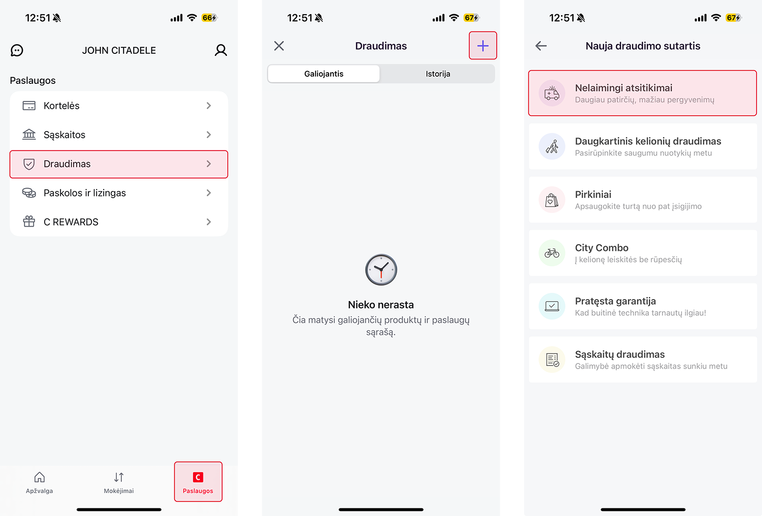 Draudimas nuo nelaimingų atsitikimų | „Citadele“ bankas
